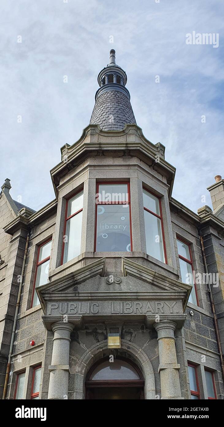 Rooftops, church spires and landmarks in Fraserburgh Stock Photo - Alamy