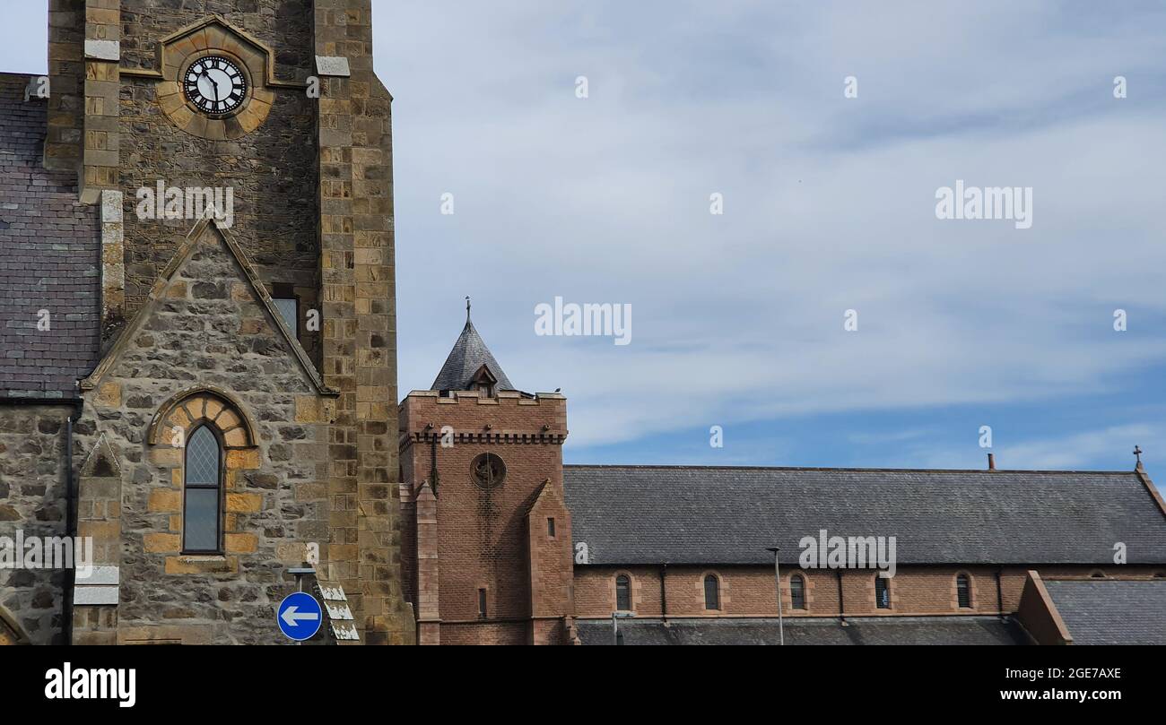 Rooftops, church spires and landmarks in Fraserburgh Stock Photo - Alamy