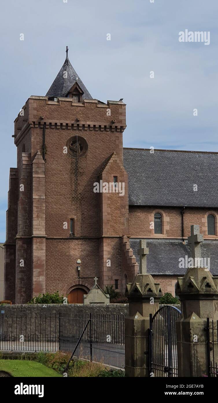 Rooftops, church spires and landmarks in Fraserburgh Stock Photo - Alamy