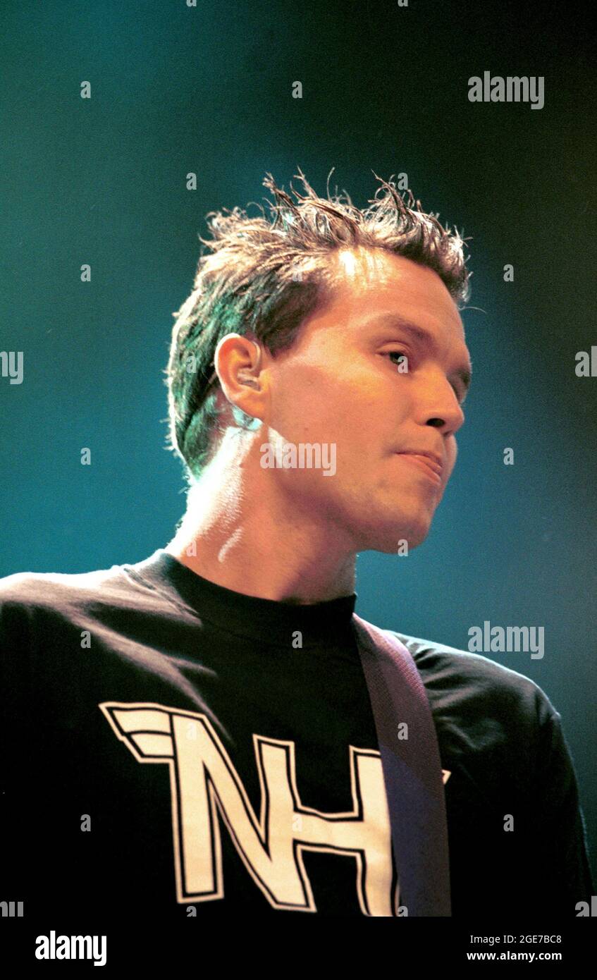 Bologna Italy 2000-09-03 : Live concert of the Blink 182 at the Independent Days , Mark Hoppus ...