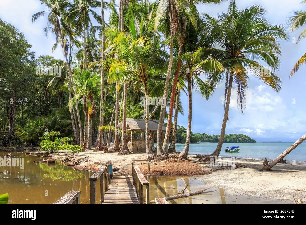 Landscape on Isla Parida, a beautiful tropical paradise in the Gulf of ...