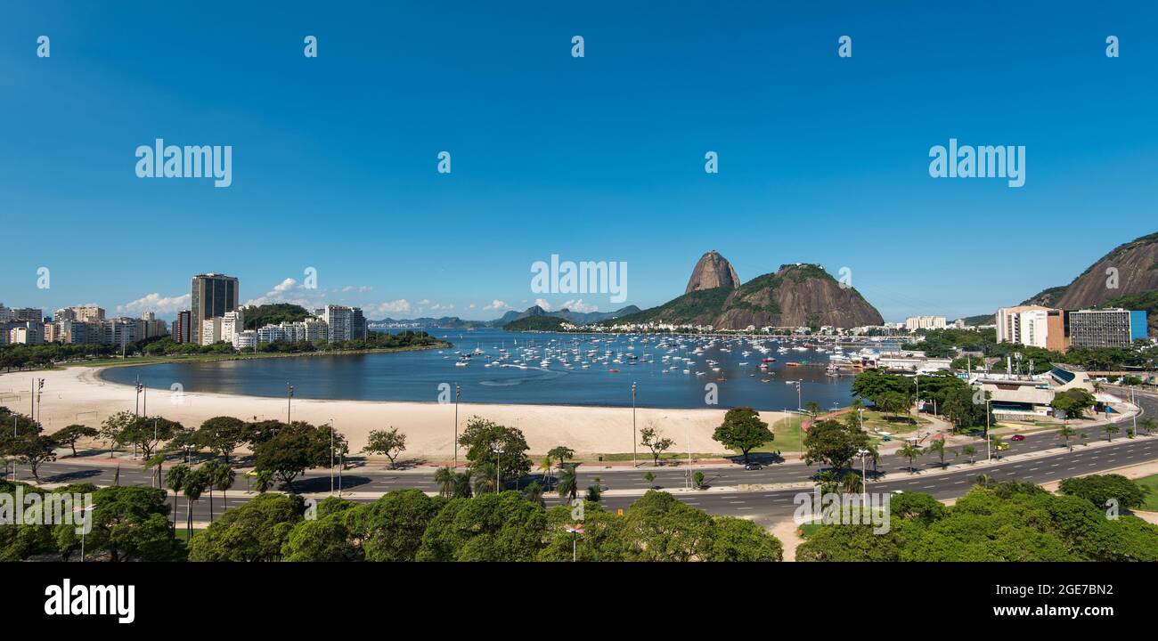 View of Sugarloaf Mountain from Botafogo Shopping Mall in Rio de ...