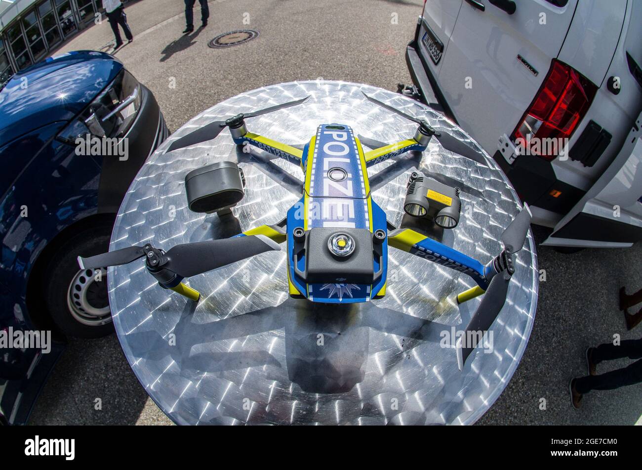 Munich, Bavaria, Germany. 17th Aug, 2021. The drone surveillance ...