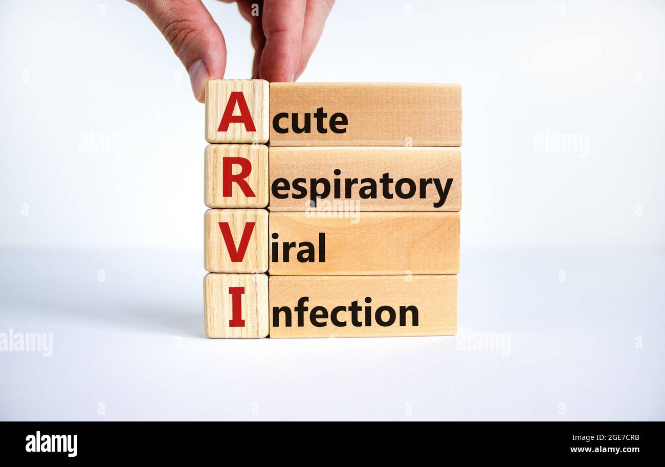 ARVI symbol. Abbreviation ARVI acute respiratory viral infection on ...