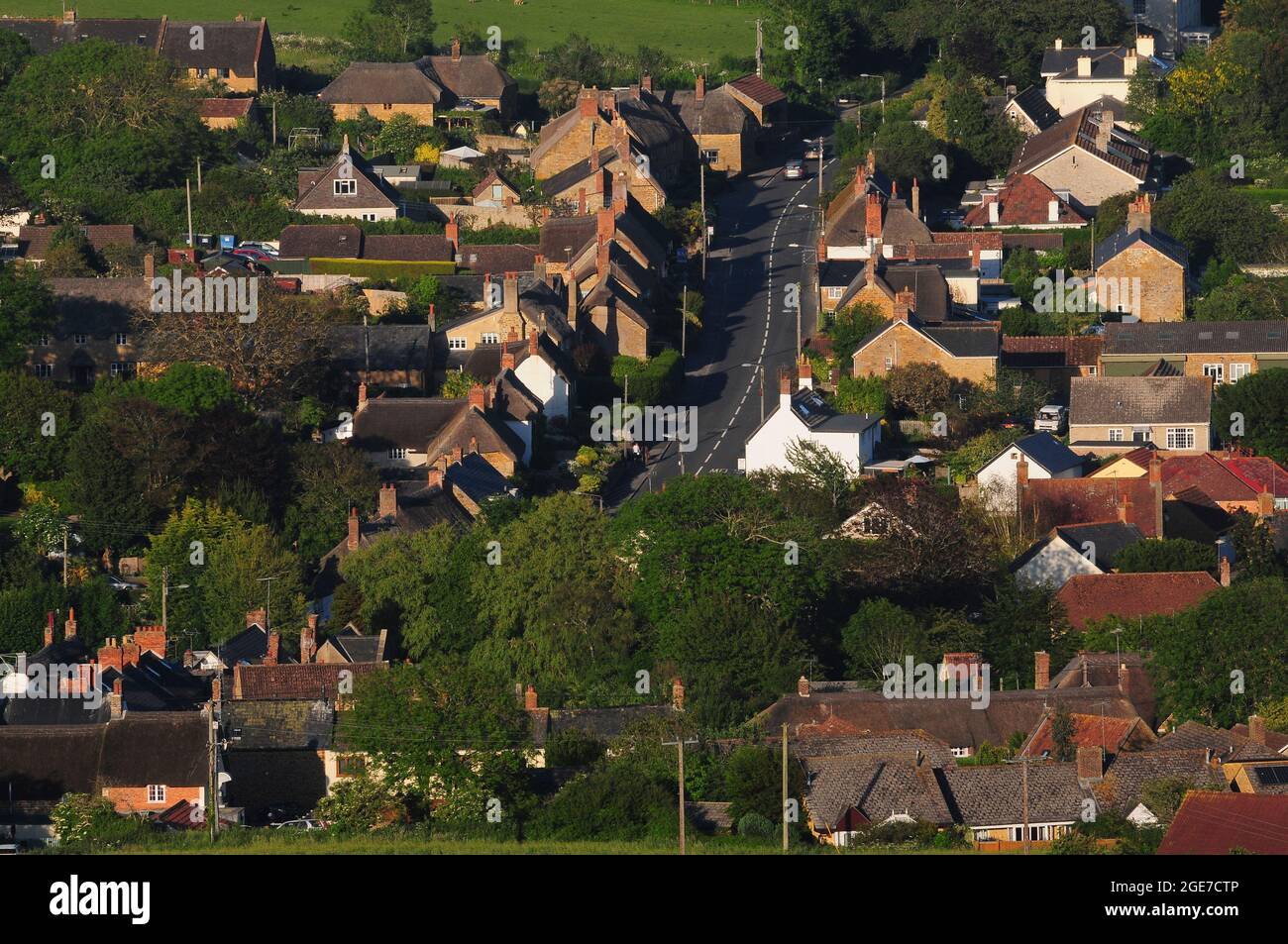 Chideock village in West Dorset, UK. Summer Stock Photo - Alamy
