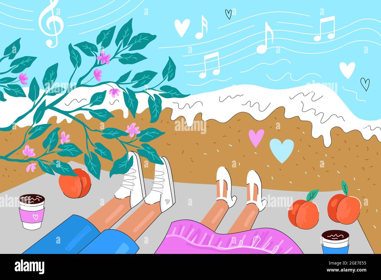 Beautiful day happy young Stock Vector Images - Alamy