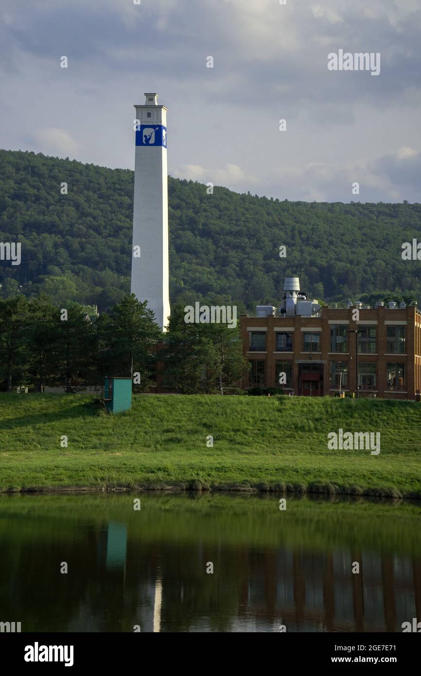 Little Joe Tower, Corning, New York. The illustration near the top is ...
