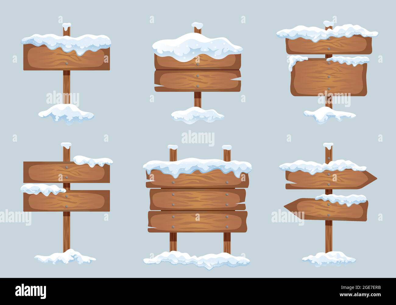 Wooden signboards direction sign board pointer with snow ice caps ...