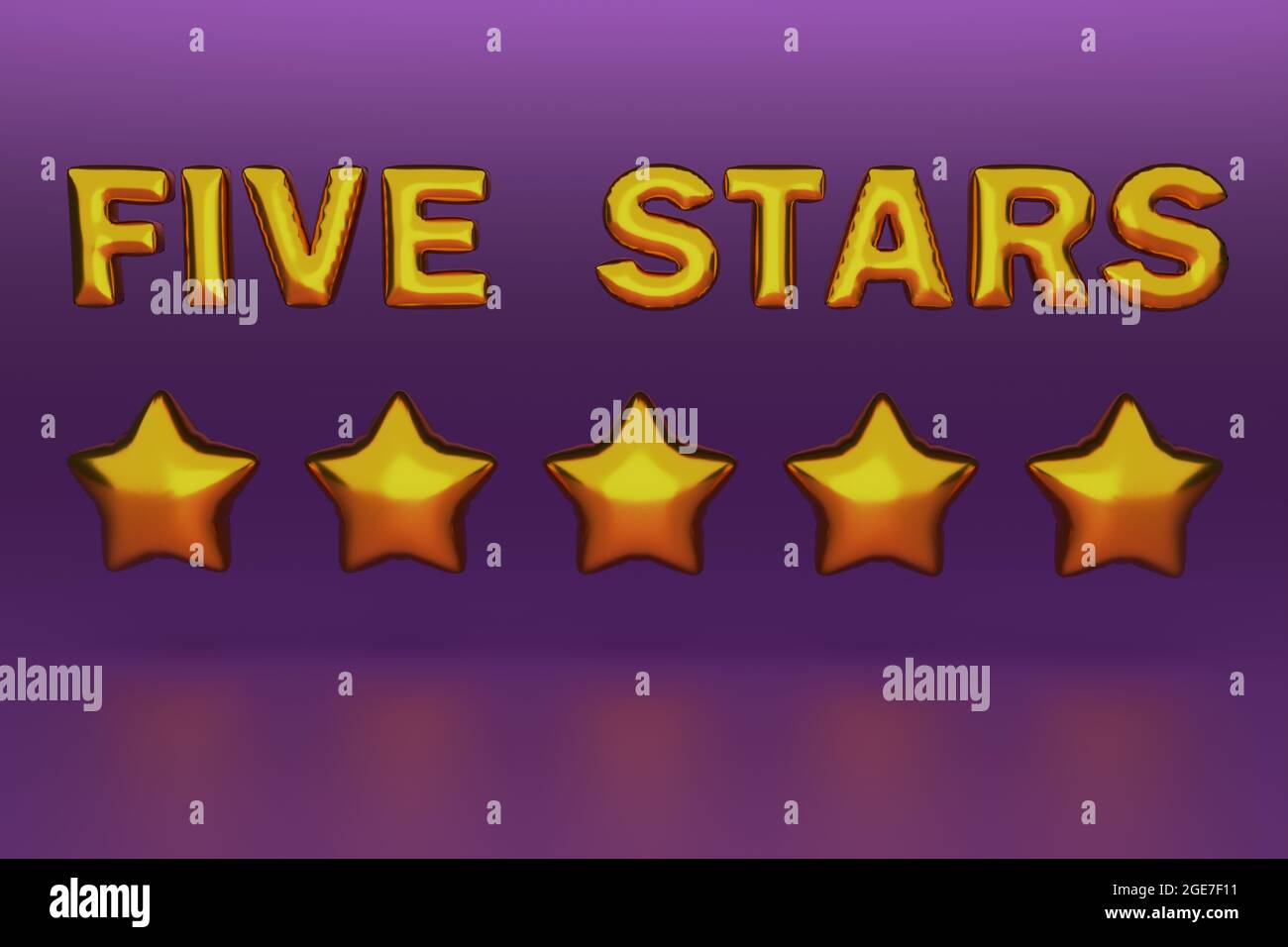 five stars rating award concept as congratulation holiday balloons with ...