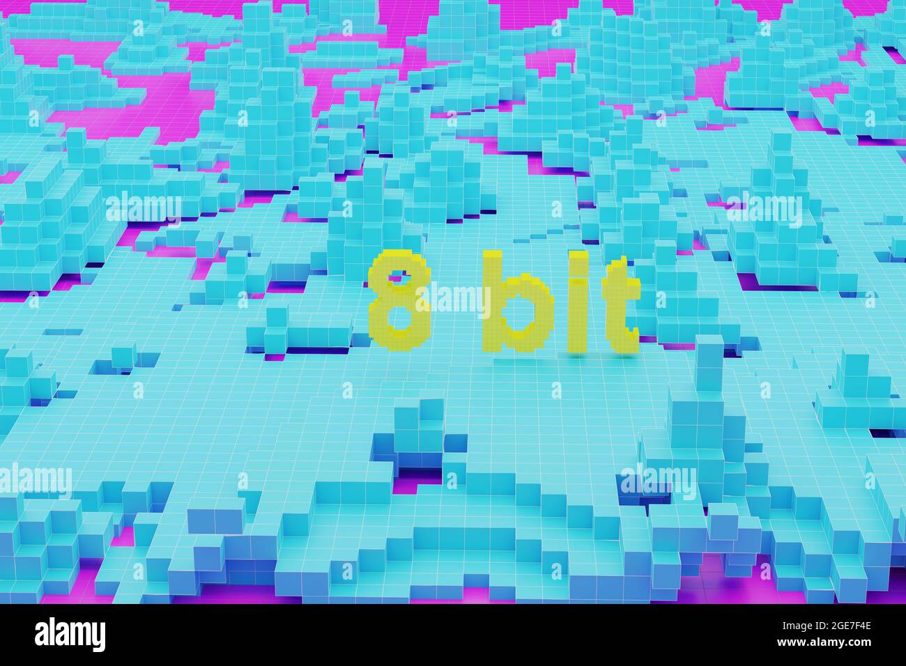 8bit game block retro style background for old-school gamers Stock ...