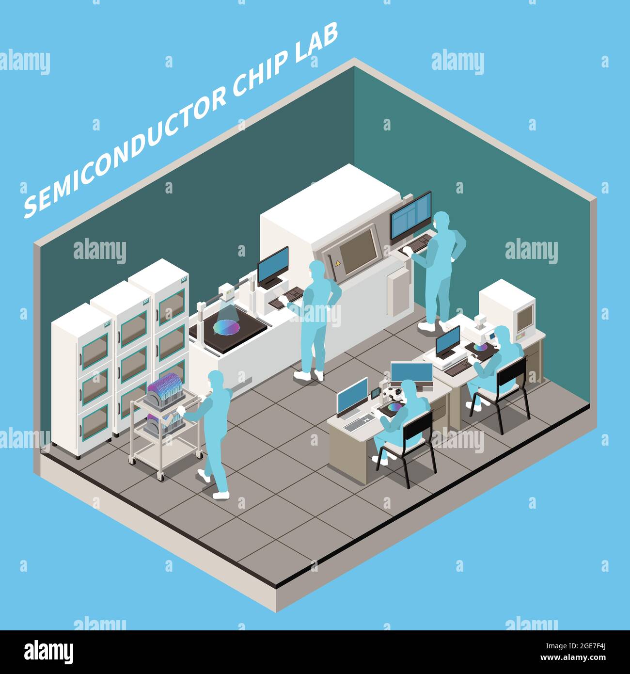 Semiconductor manufacturing plant Stock Vector Images - Alamy