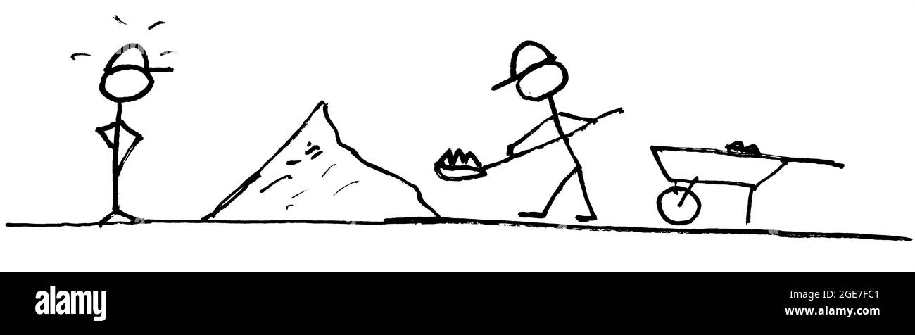 Stick figure Black and White Stock Photos & Images - Alamy