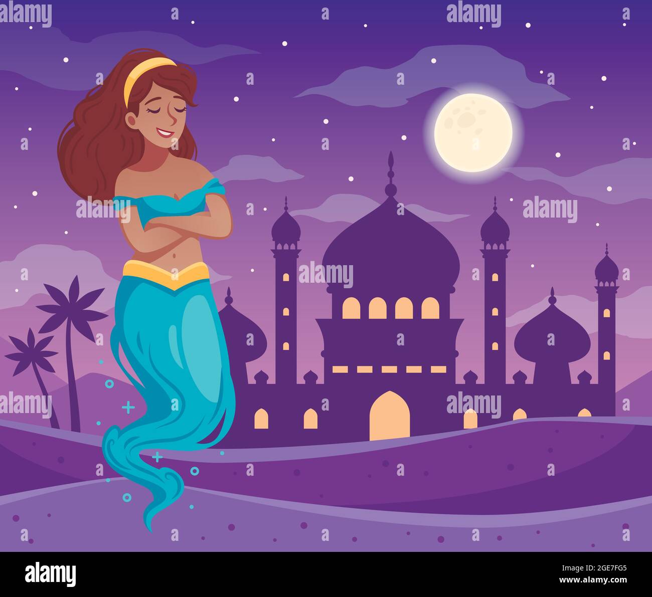 Genie Character Background Stock Vector Image & Art - Alamy