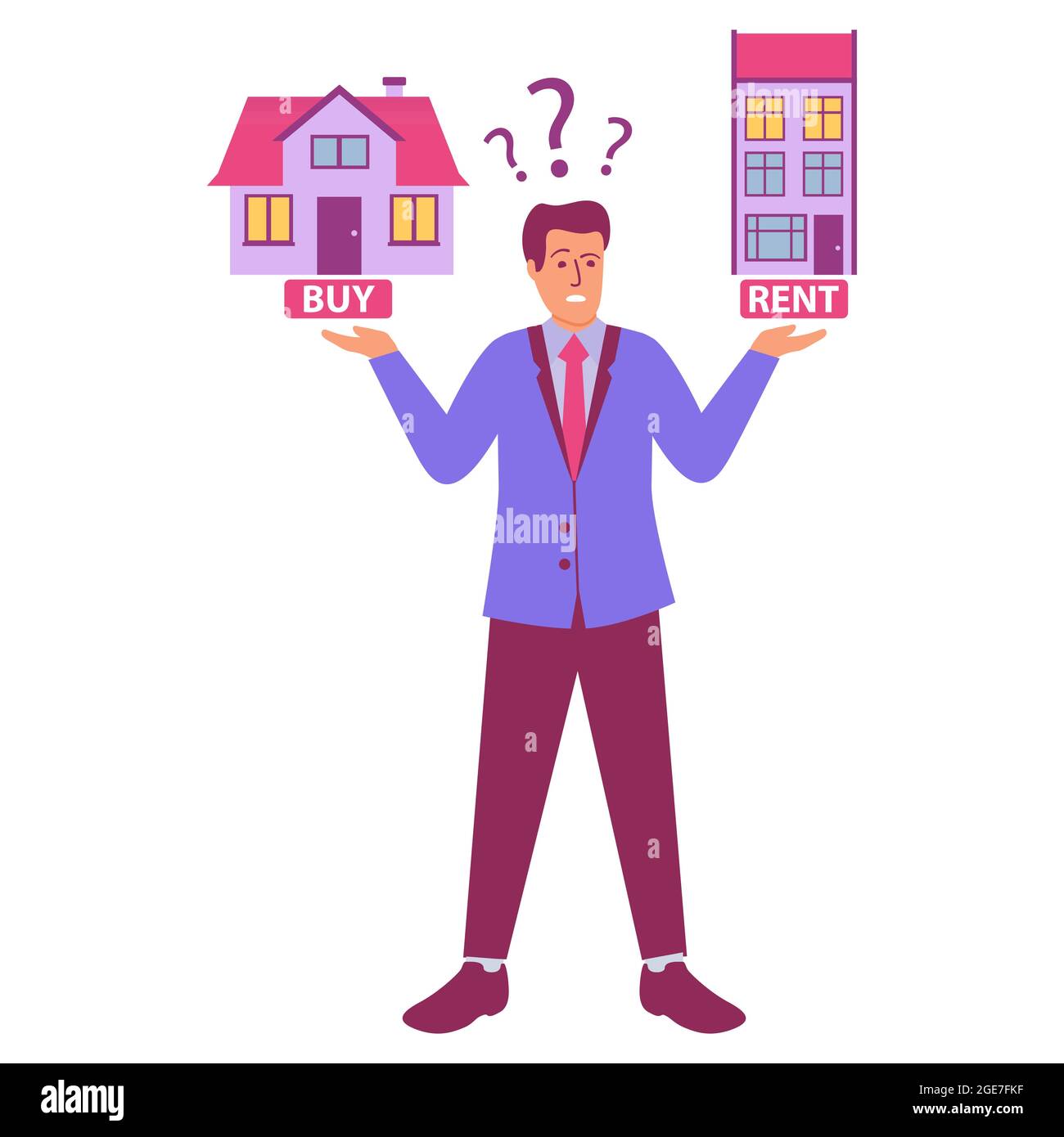 Choice housing apartment purchase Cut Out Stock Images & Pictures - Alamy