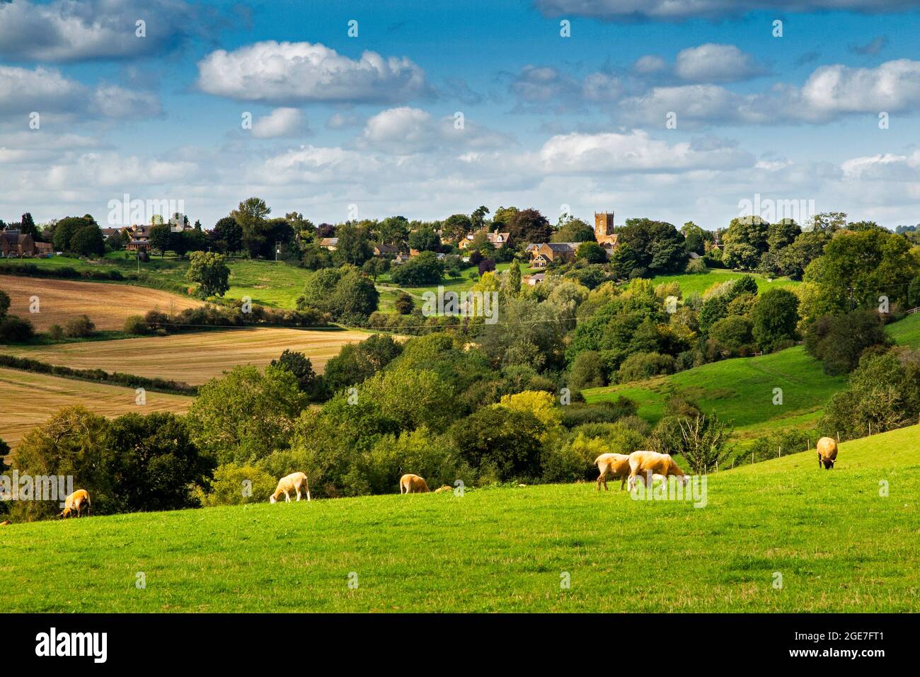 UK, England, Oxfordshire, Shenington and Alkerton villages, with Norman ...