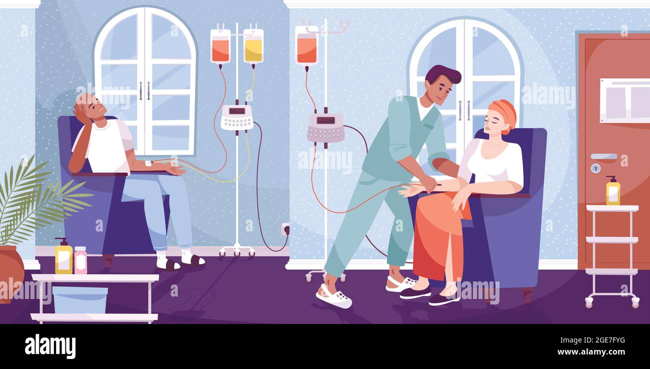 Intravenous therapy female Stock Vector Images - Alamy