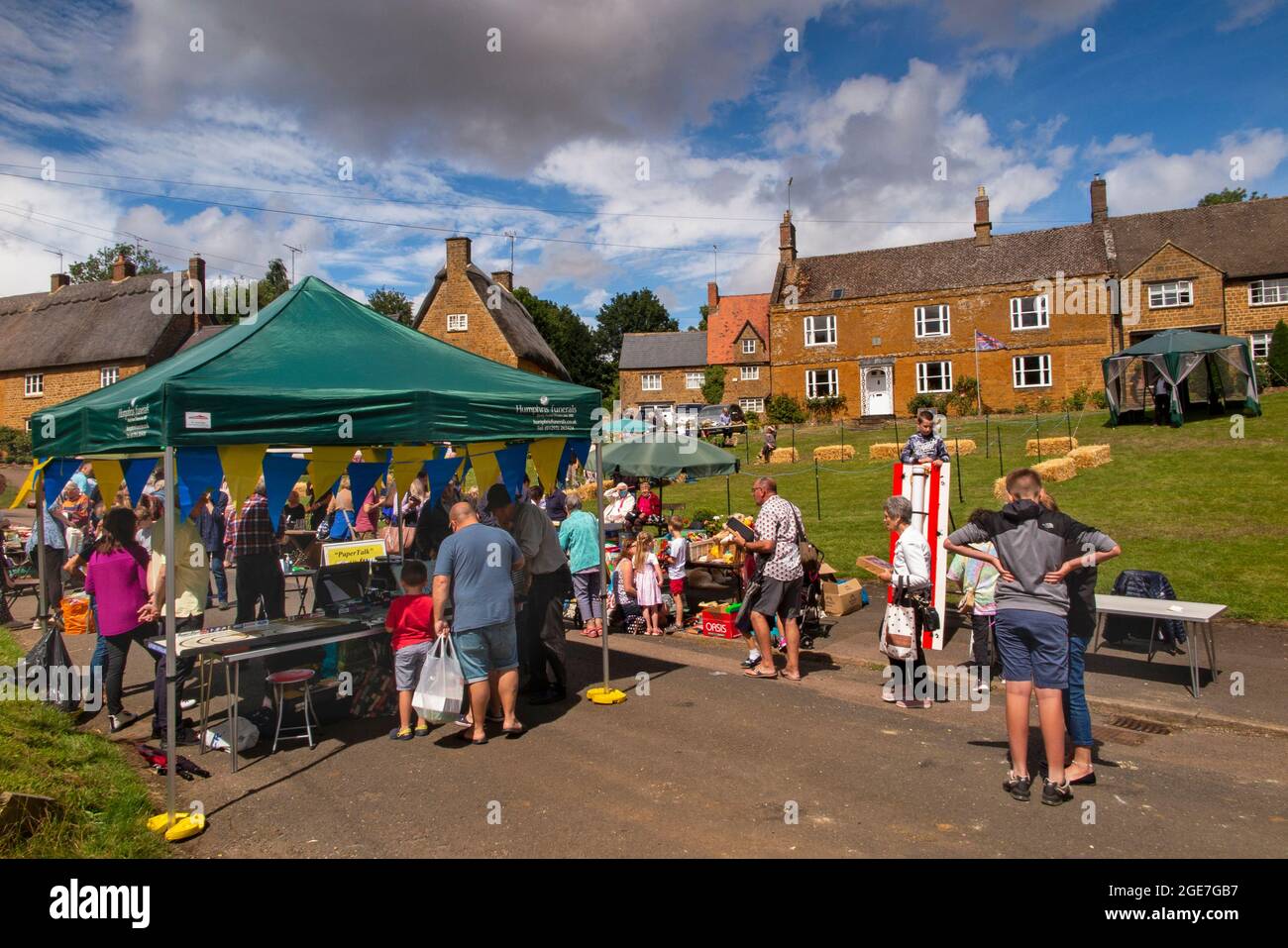 UK, England, Oxfordshire, Wroxton, annual church fete in progress ...