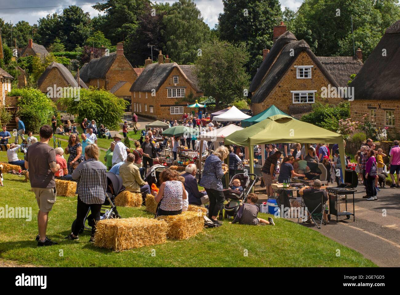 UK, England, Oxfordshire, Wroxton, annual church fete in progress ...