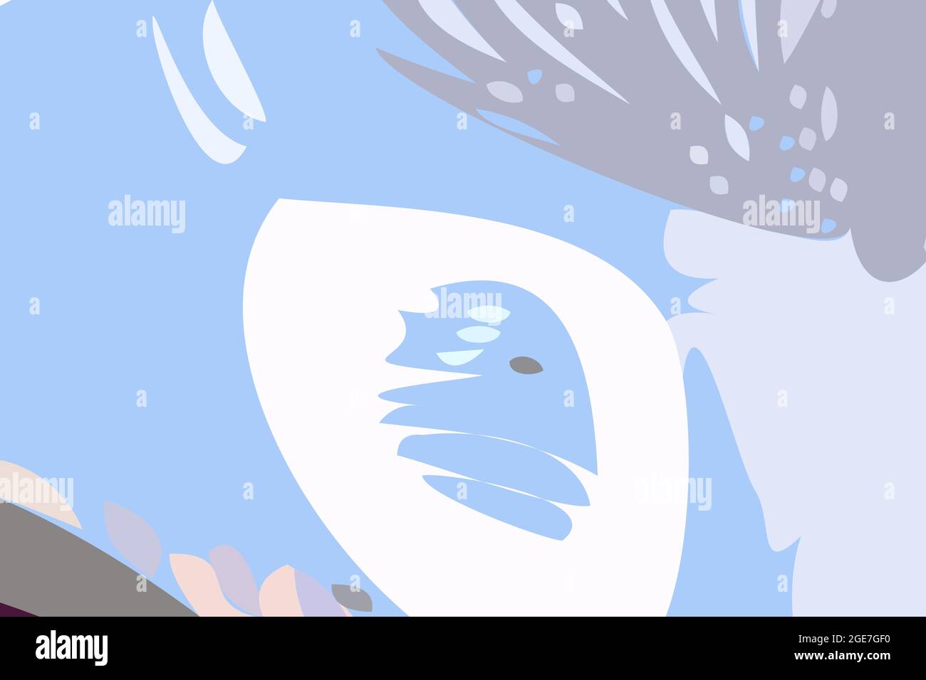 Abstract vector. 2D rendering digital illustration. Organic shape ...