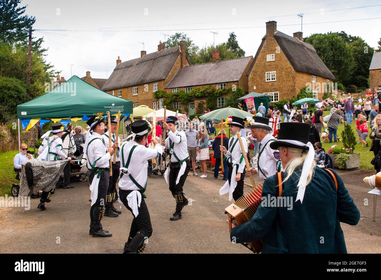 UK, England, Oxfordshire, Wroxton, annual church fete in progress ...