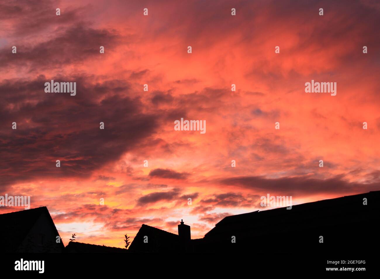 Cloudy sky with afterglow hi-res stock photography and images - Alamy
