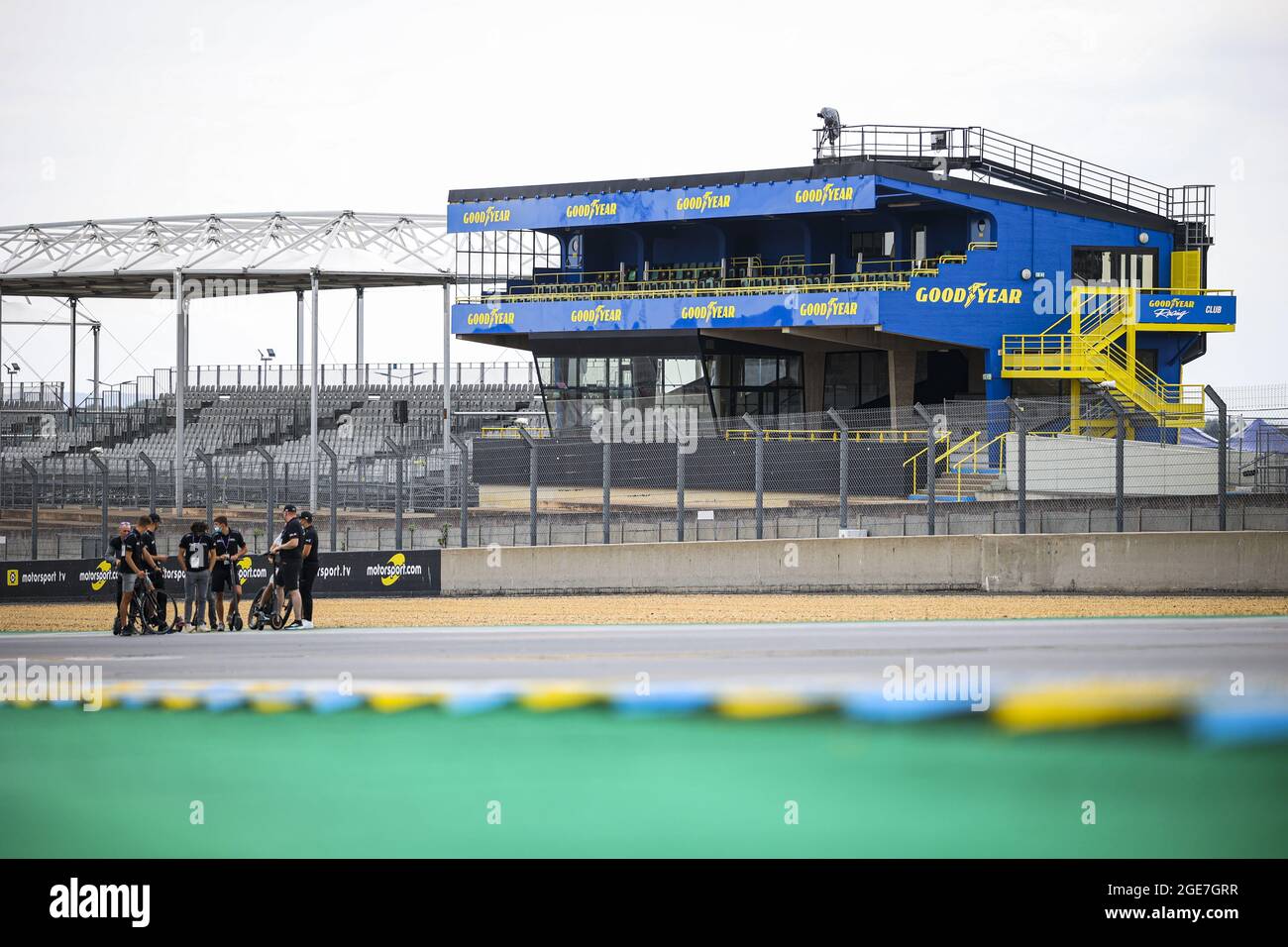 Goodyear Grandstand during the free practice and qualifying sessions of ...