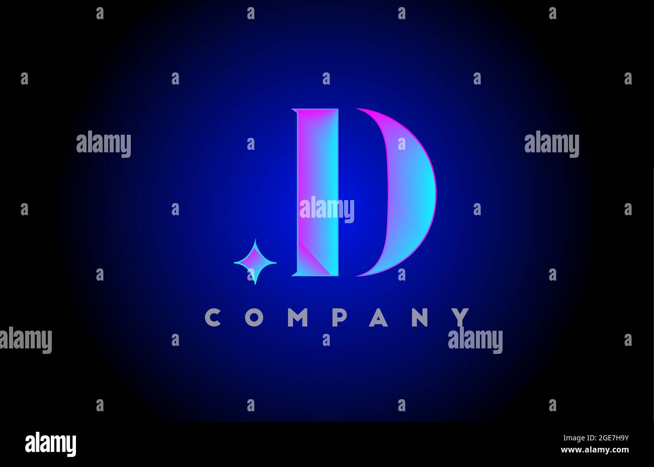 D alphabet letter icon logo template. Company and business design with ...