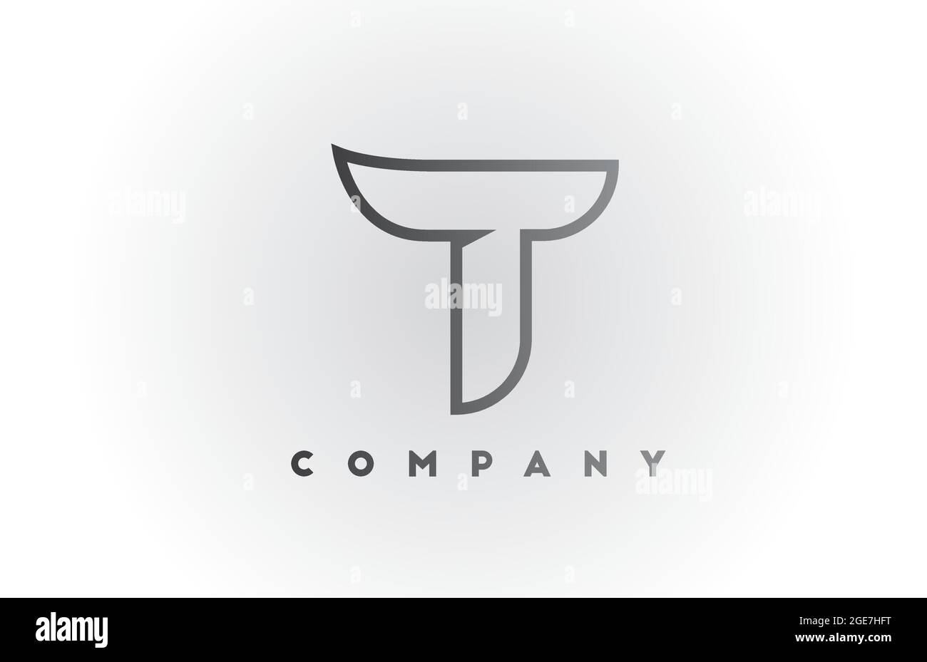 T line grey white gradient alphabet letter logo icon with white ...