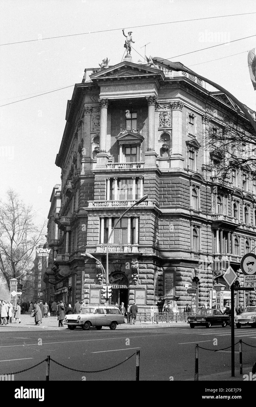 Neo Classical building on Andrassy Avenue, Budapest, Hungary in 1958 ...