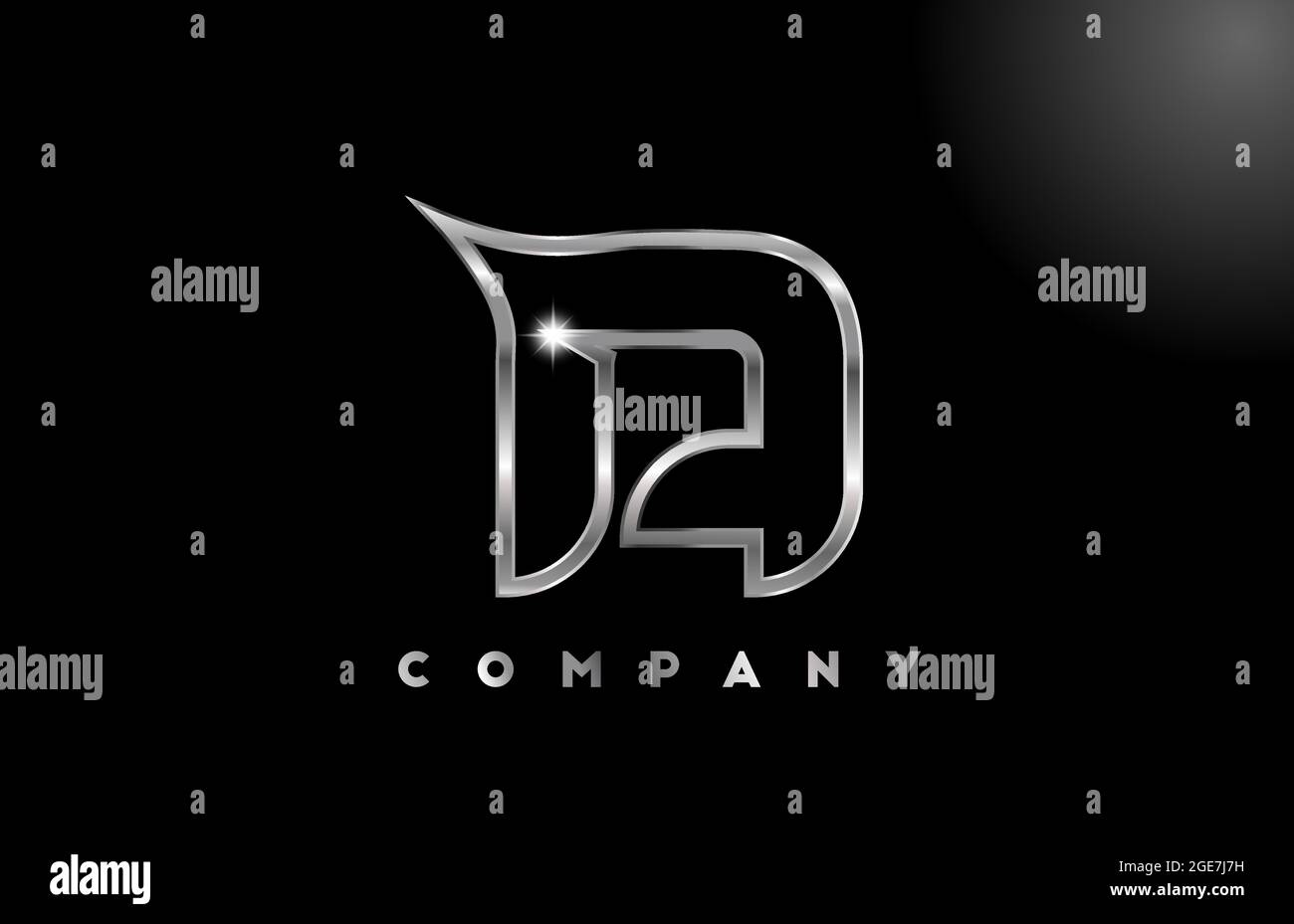 A grey metallic alphabet letter logo for business template ...