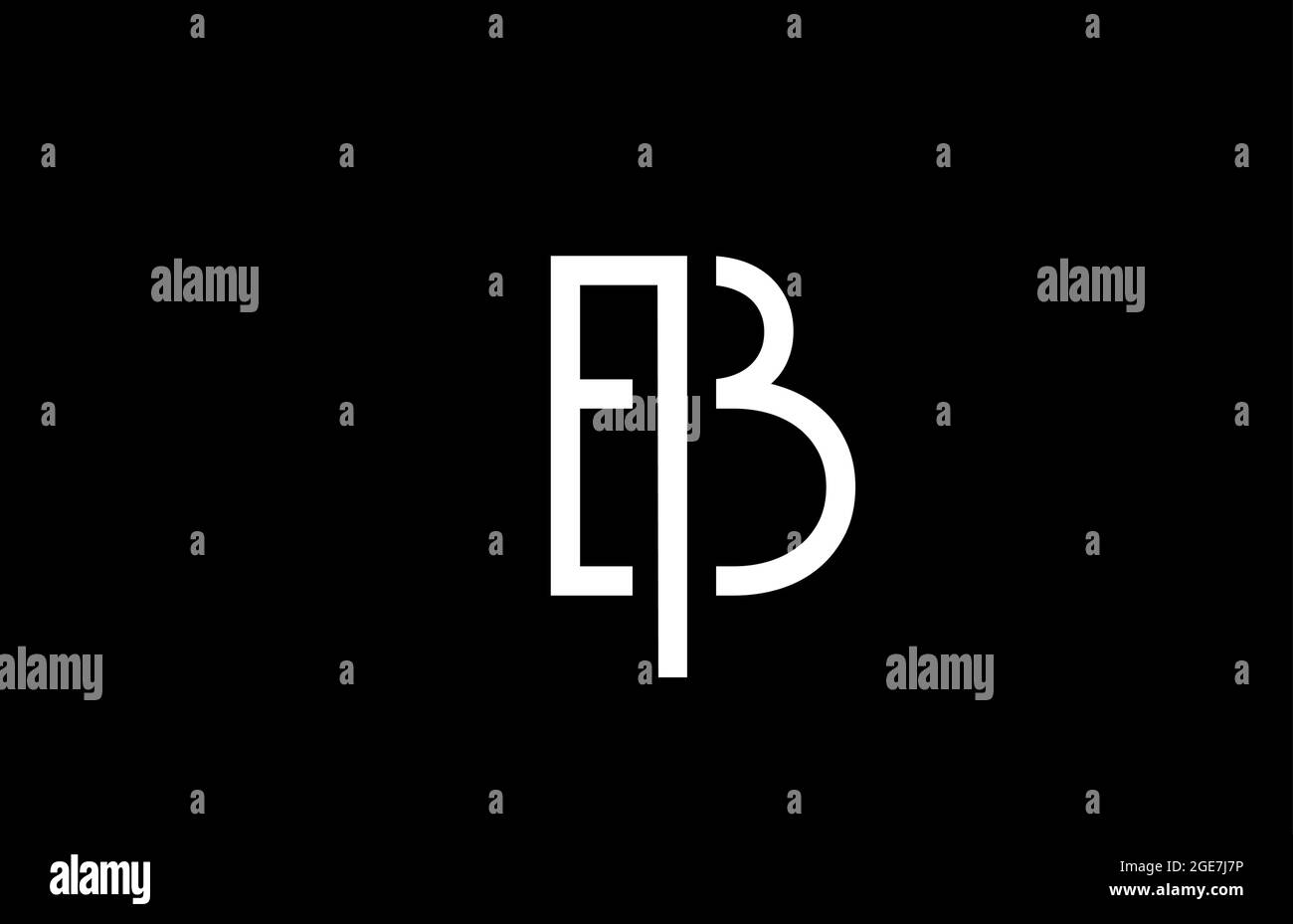 B line alphabet letter logo for business template. Simple creative icon ...