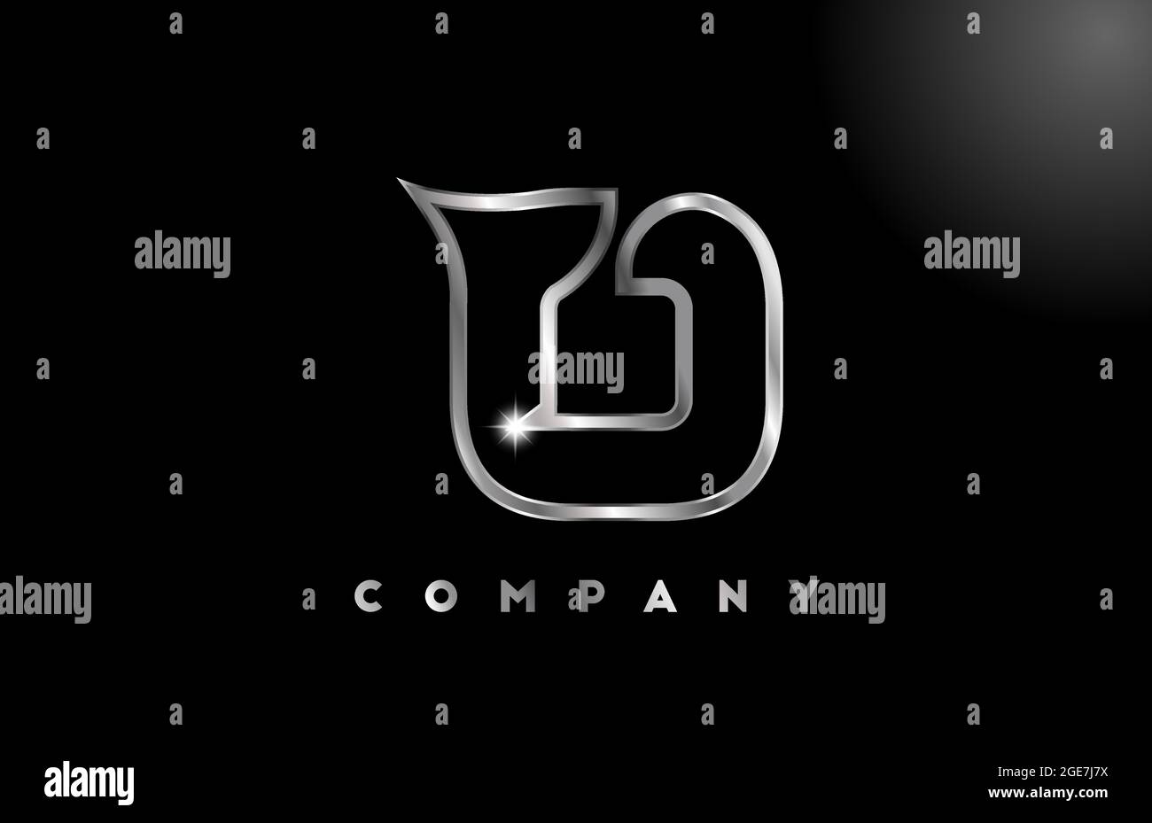 O grey metallic alphabet letter logo for business template ...