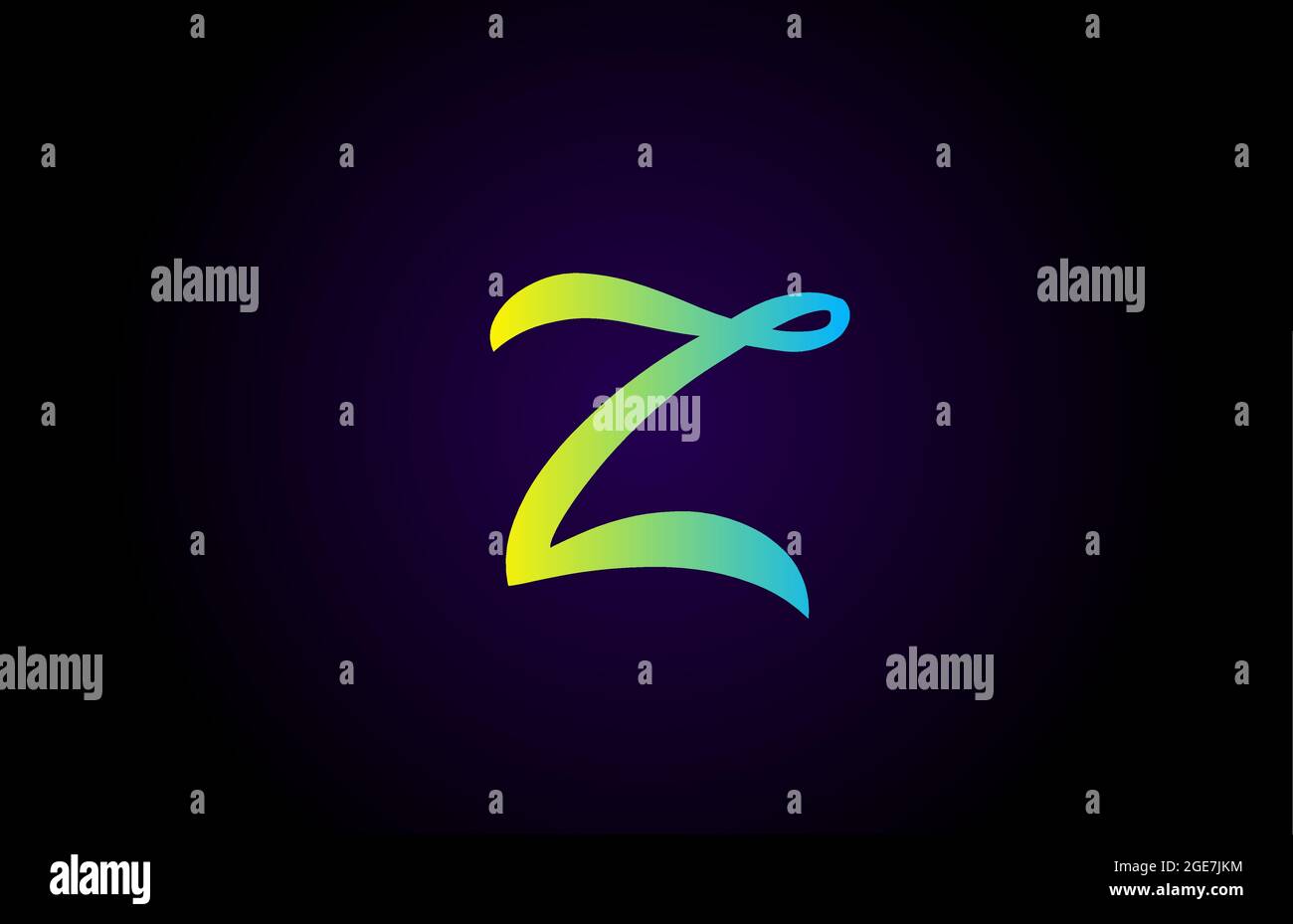 Z alphabet letter logo icon for branding in green and yellow. Creative ...