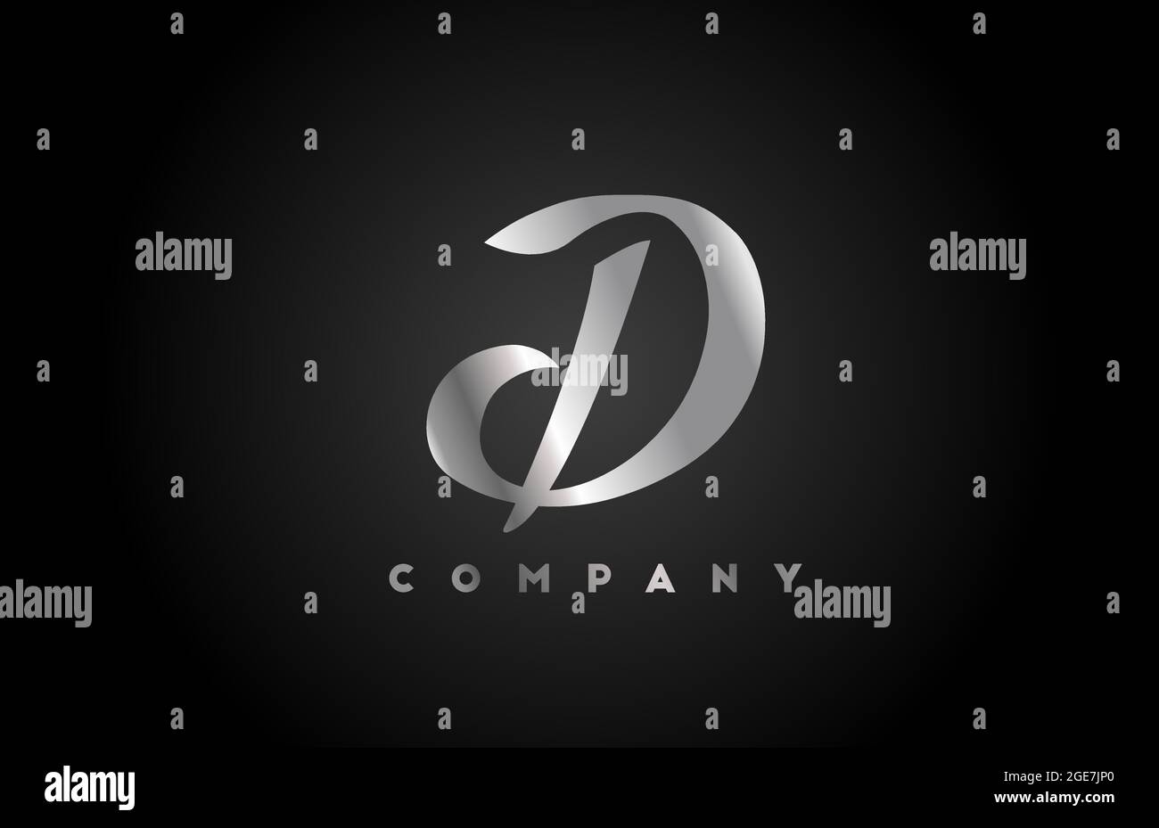 grey metal D alphabet letter logo icon for branding. Creative company ...