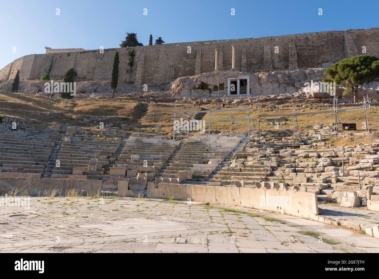 greek amphitheater to the Acropolis of Athens in Greece Stock Photo - Alamy
