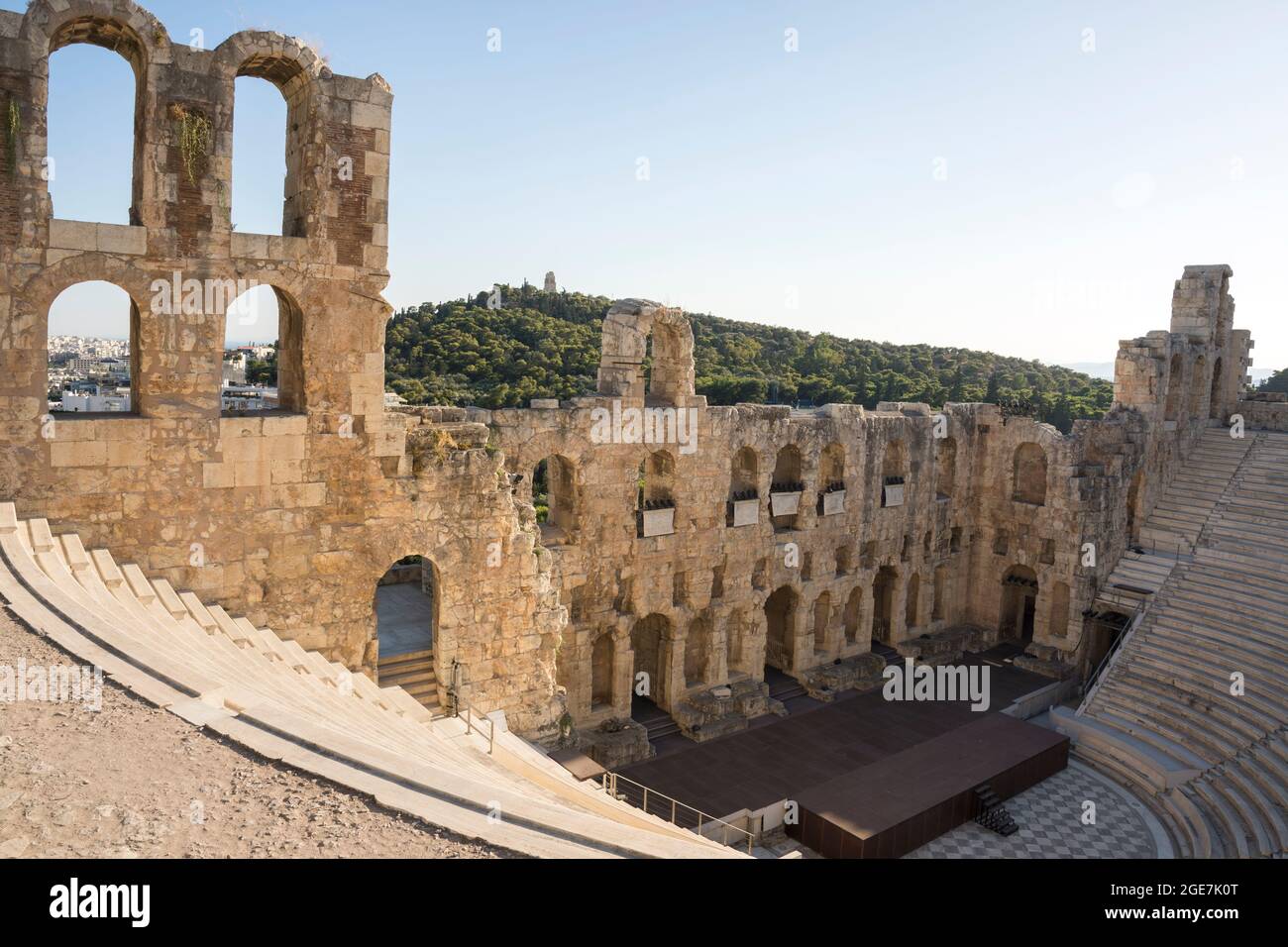 greek amphitheater to the Acropolis of Athens in Greece Stock Photo - Alamy