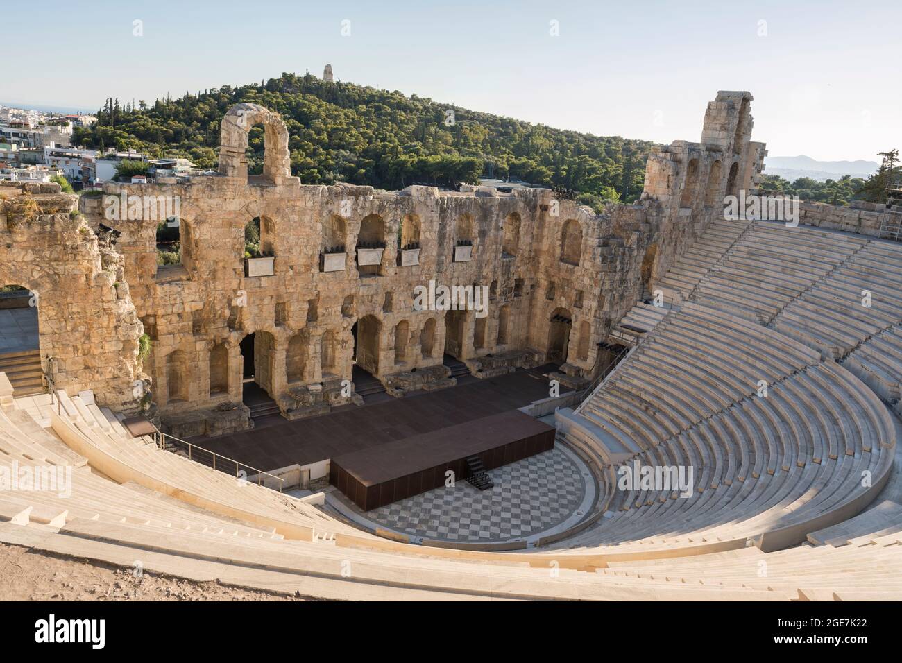 greek amphitheater to the Acropolis of Athens in Greece Stock Photo - Alamy