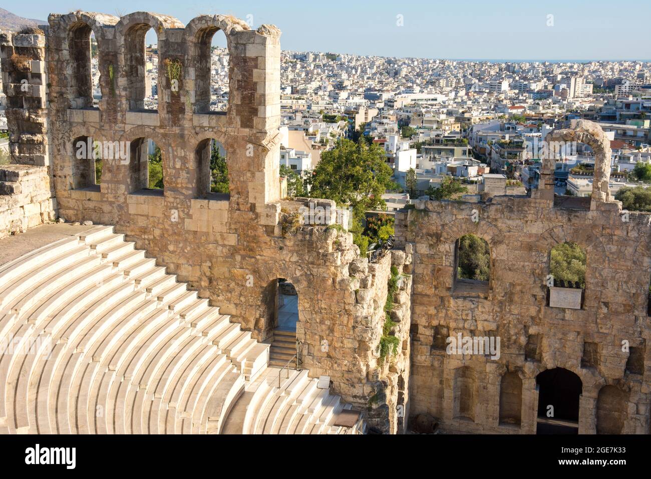 greek amphitheater to the Acropolis of Athens in Greece Stock Photo - Alamy