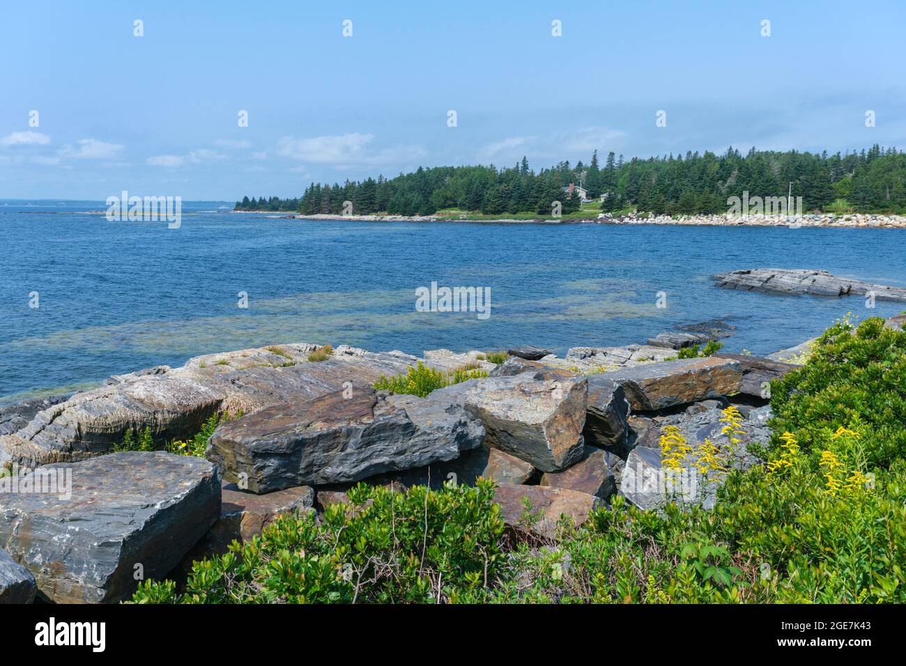 Coastal sedimentary rocks in Blue Rocks, Nova Scotia, Canada Stock ...