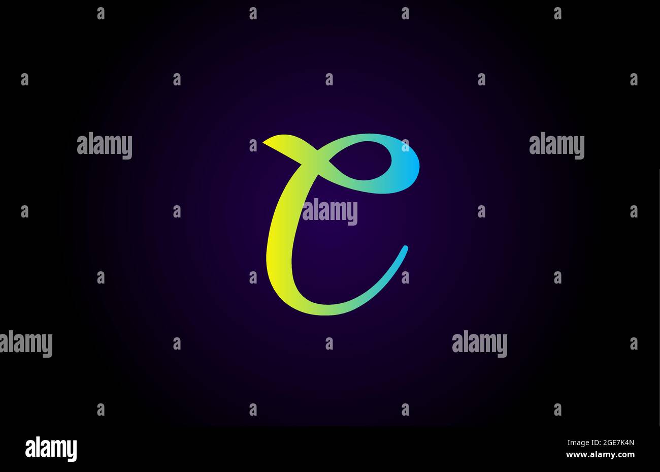 C alphabet letter logo icon for branding in green and yellow. Creative ...