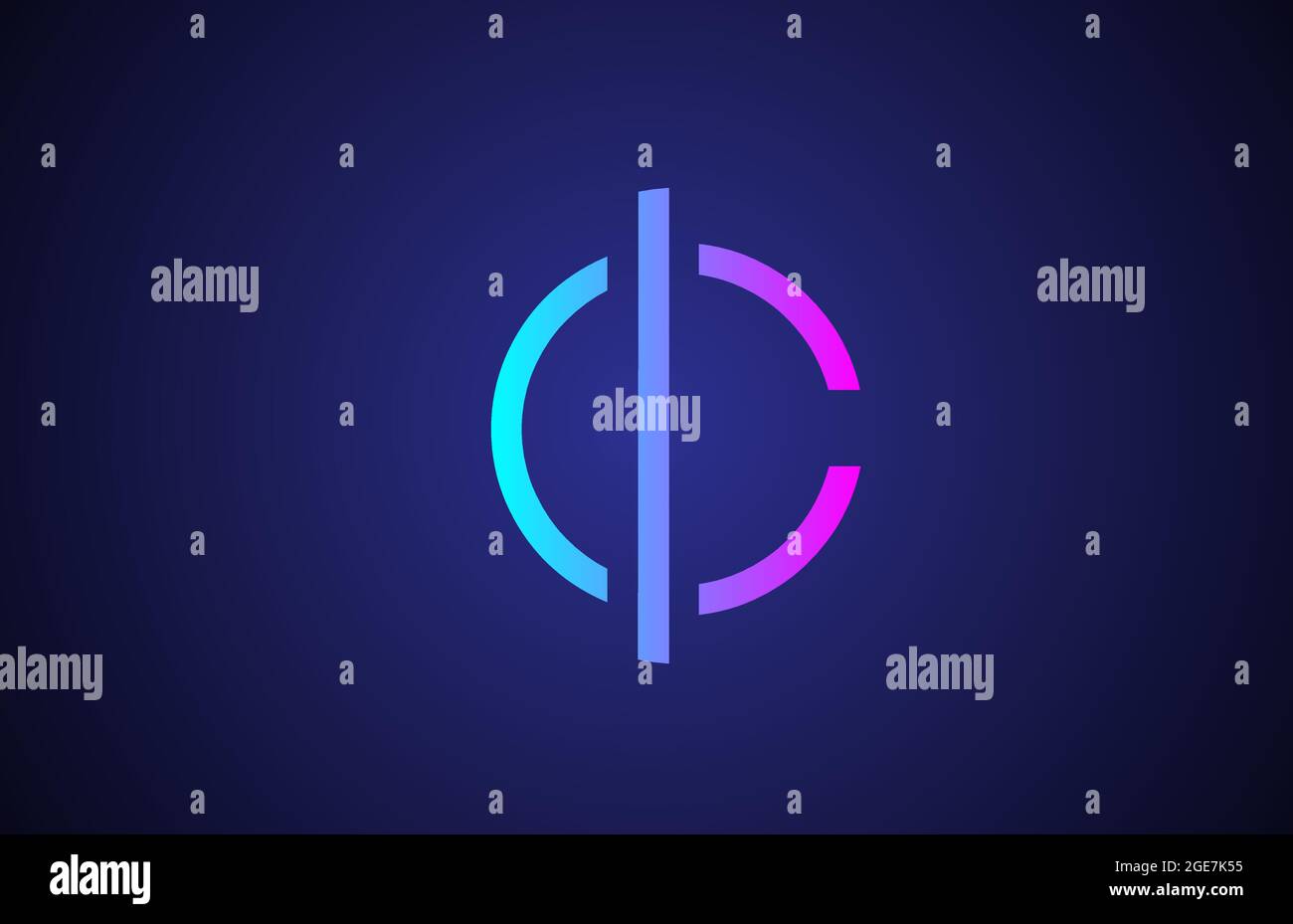 pink blue C line alphabet letter logo for business and company. Simple ...