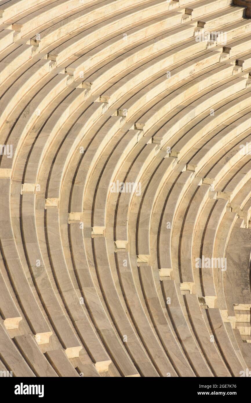greek amphitheater to the Acropolis of Athens in Greece Stock Photo - Alamy