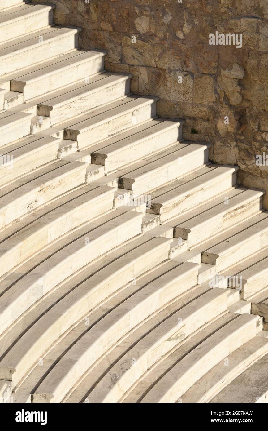 greek amphitheater to the Acropolis of Athens in Greece Stock Photo - Alamy