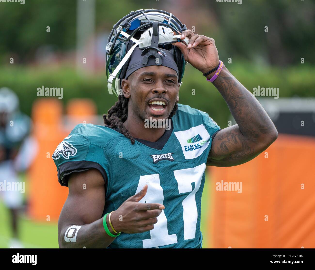 Philadelphia, Pennsylvania, USA. 17th Aug, 2021. NFL wide receiver ...