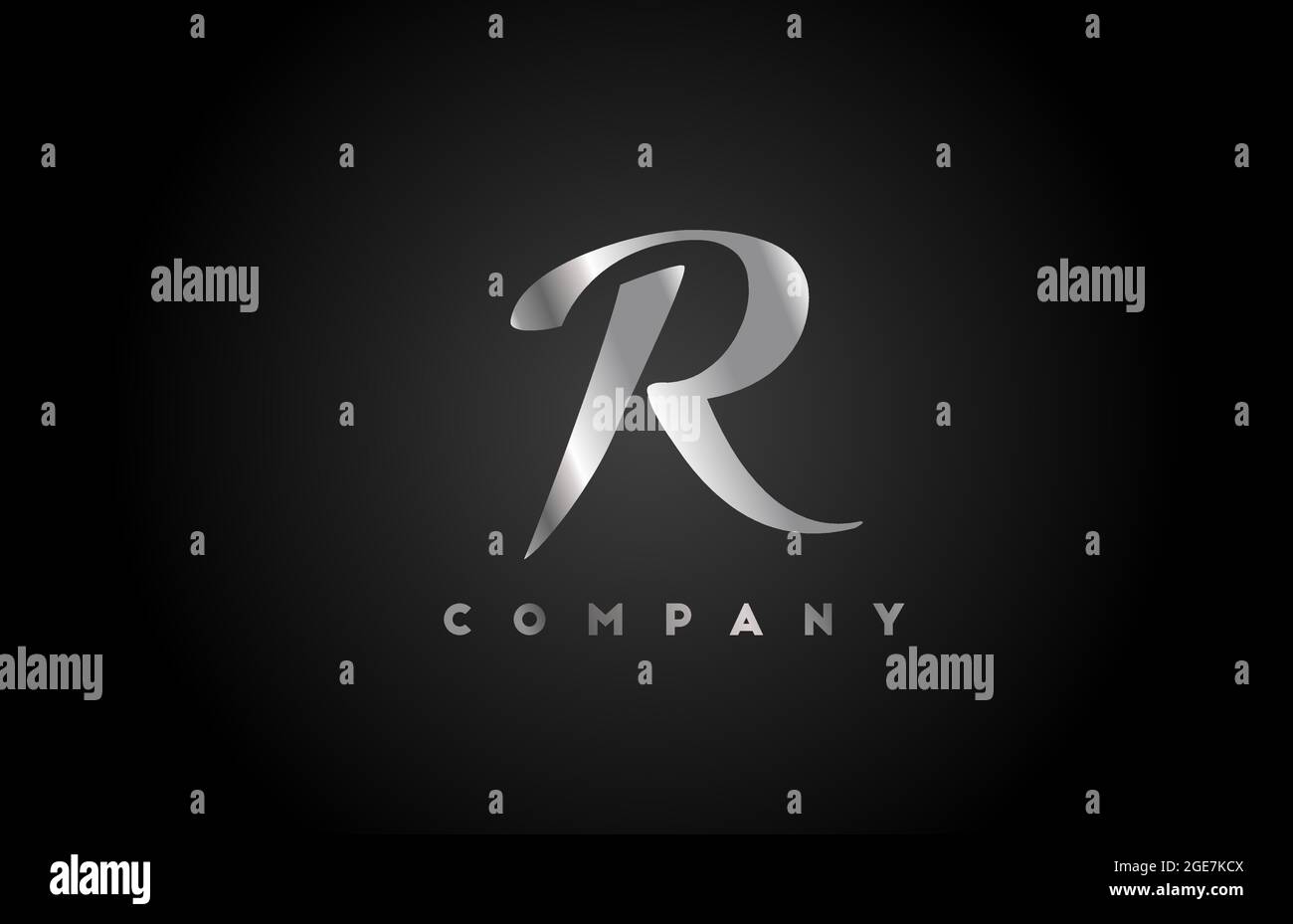 grey metal R alphabet letter logo icon for branding. Creative company ...