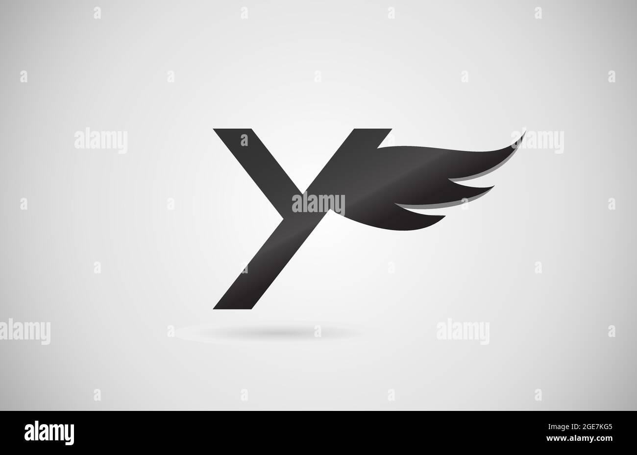 gradient wing Y alphabet letter logo icon. Creative design for business ...