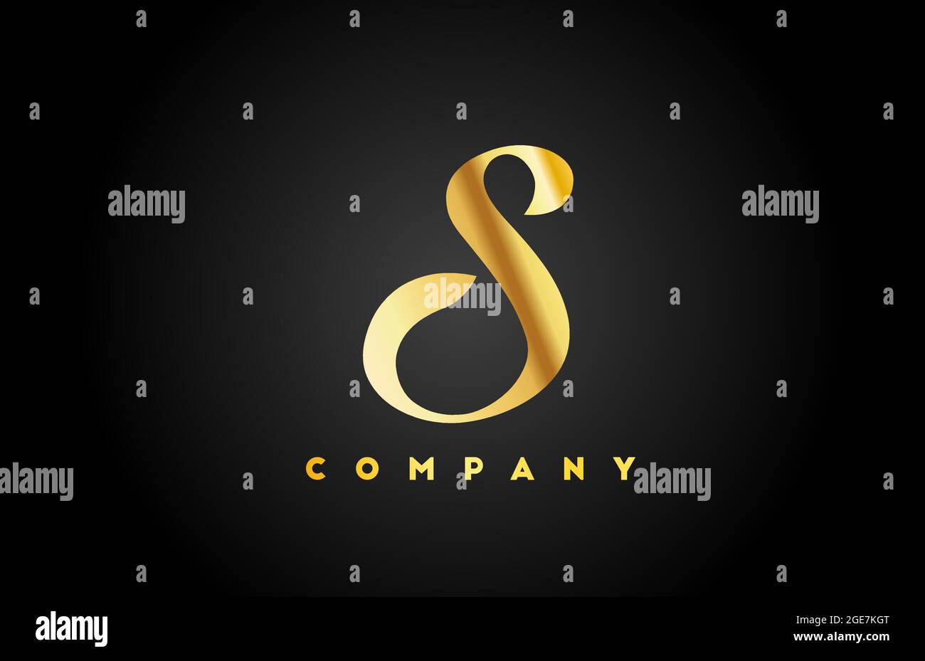 gold golden metal S alphabet letter logo icon for branding. Creative ...