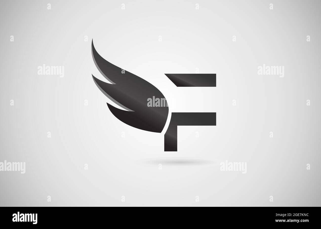 gradient wing F alphabet letter logo icon. Creative design for business ...