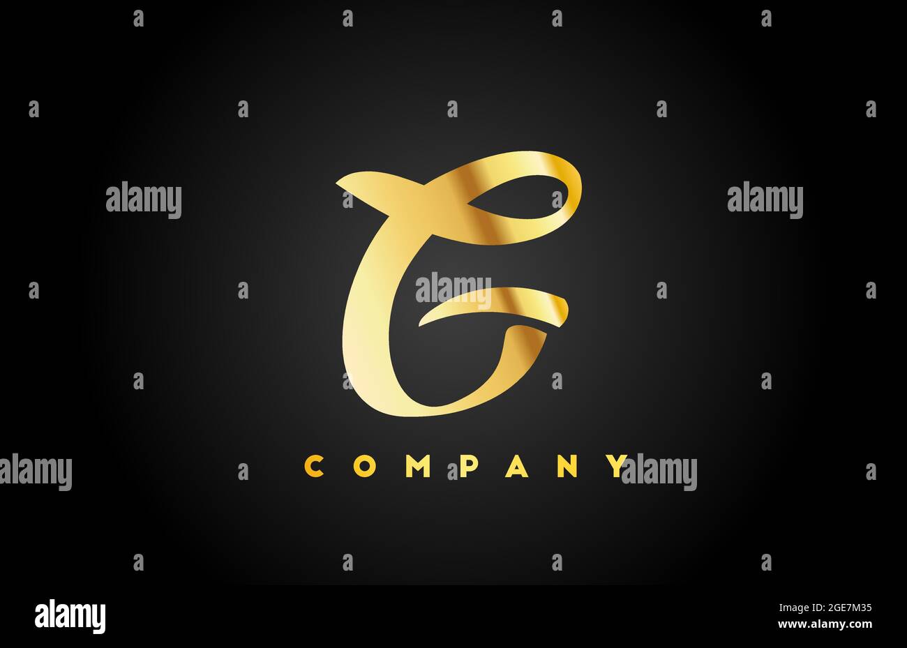gold golden metal G alphabet letter logo icon for branding. Creative ...