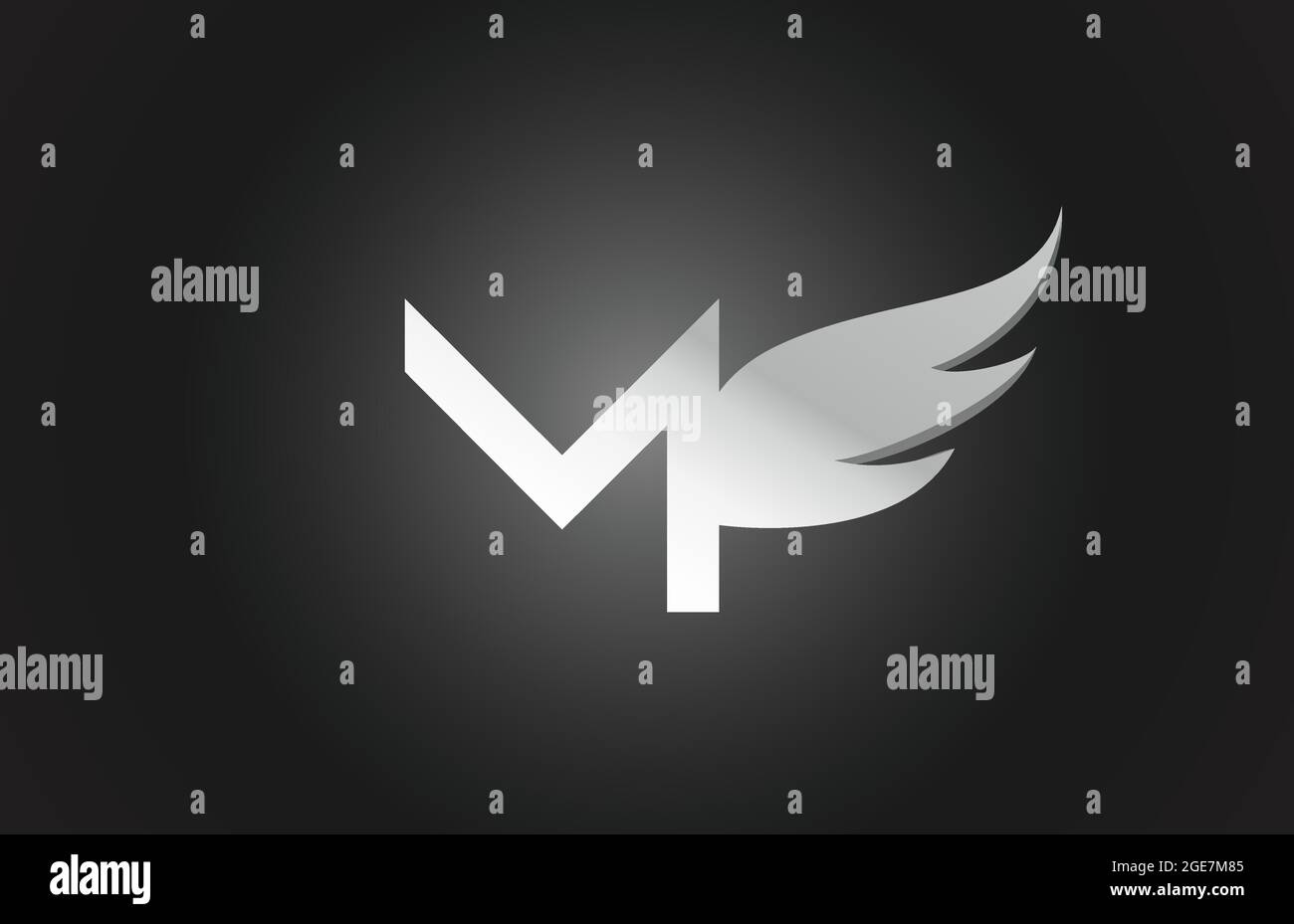 black and white M wing alphabet letter logo icon. Creative design for ...